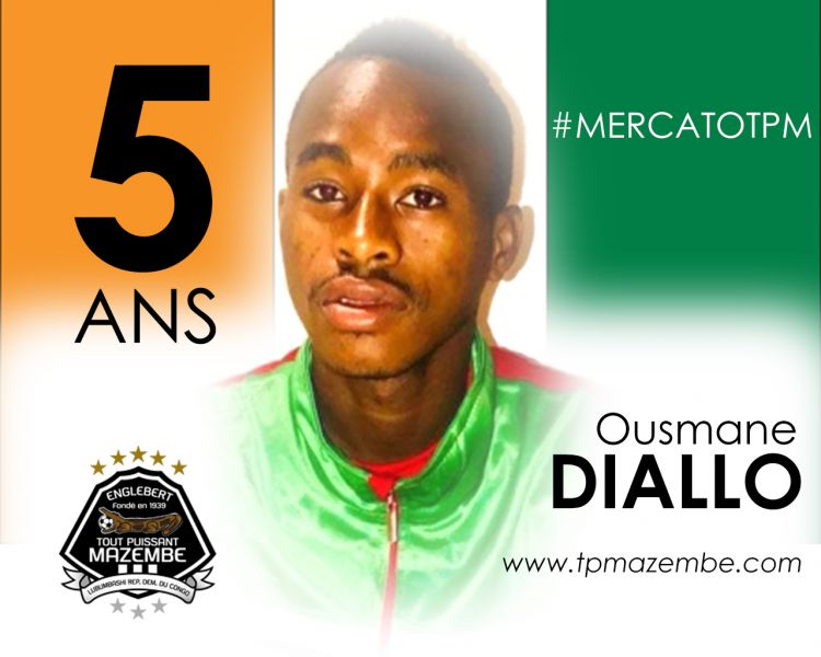 The forward Ousmane DIALLO in Lubumbashi this Friday!